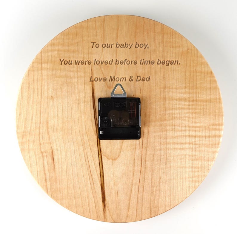 Engraved Birth Clock - Baby Shower Gift, Newborn Gift, Wood Wall Clock ...
