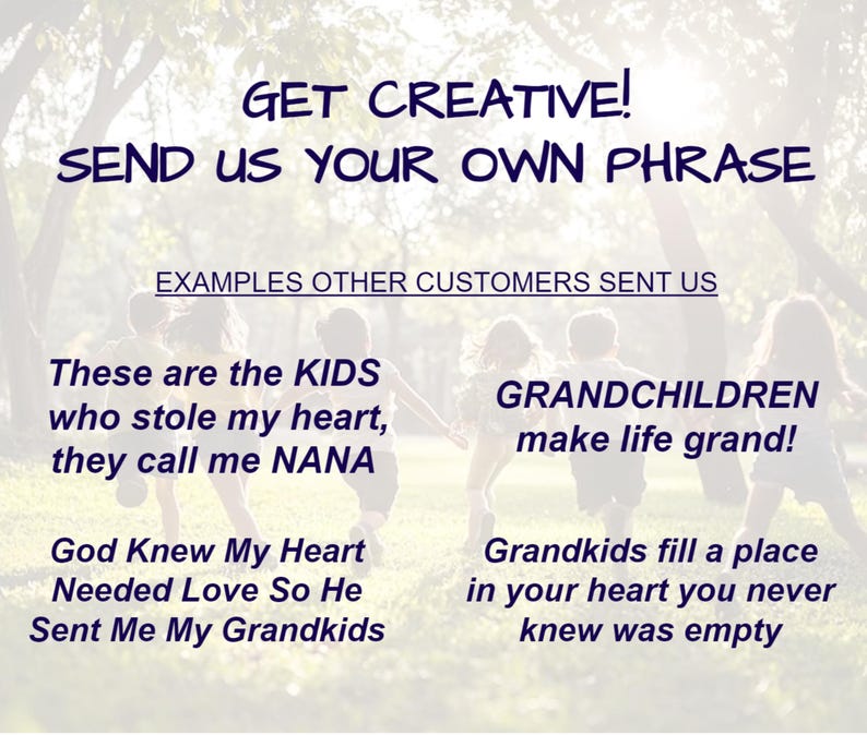 Personalized Grandparent Sign, Grandkids Names, Grandchildren Birthday ...