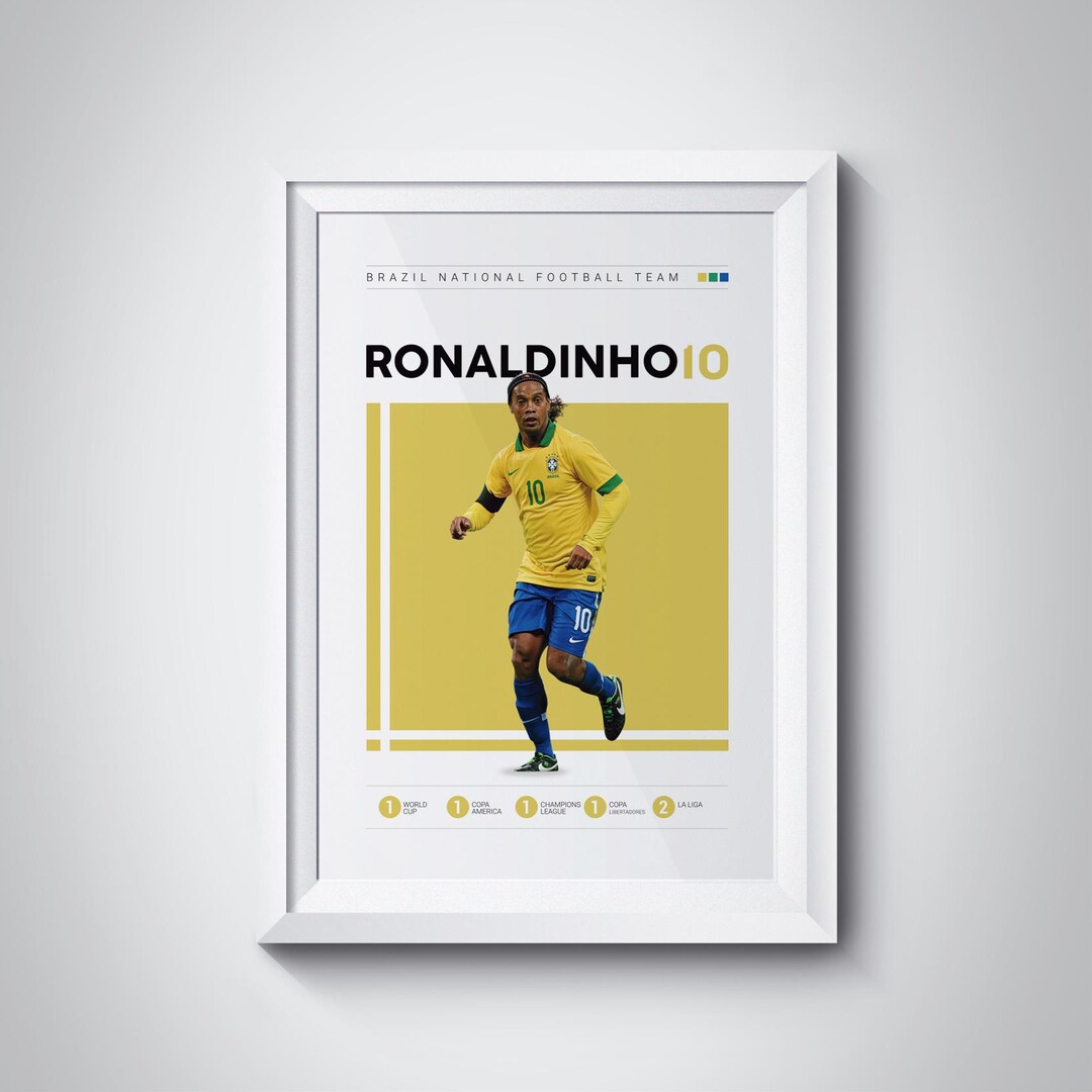 Ronaldinho Brazil Soccer Poster: Sports Wall Art (digital Download) - Etsy