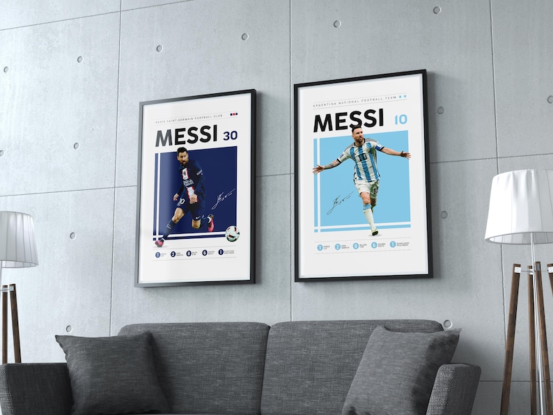 Lionel Messi 6 Poster Bundle: Soccer Wall Art Prints (digital Download ...