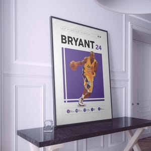 Kobe Bryant Lakers NBA Poster: Basketball Wall Art (digital Download ...