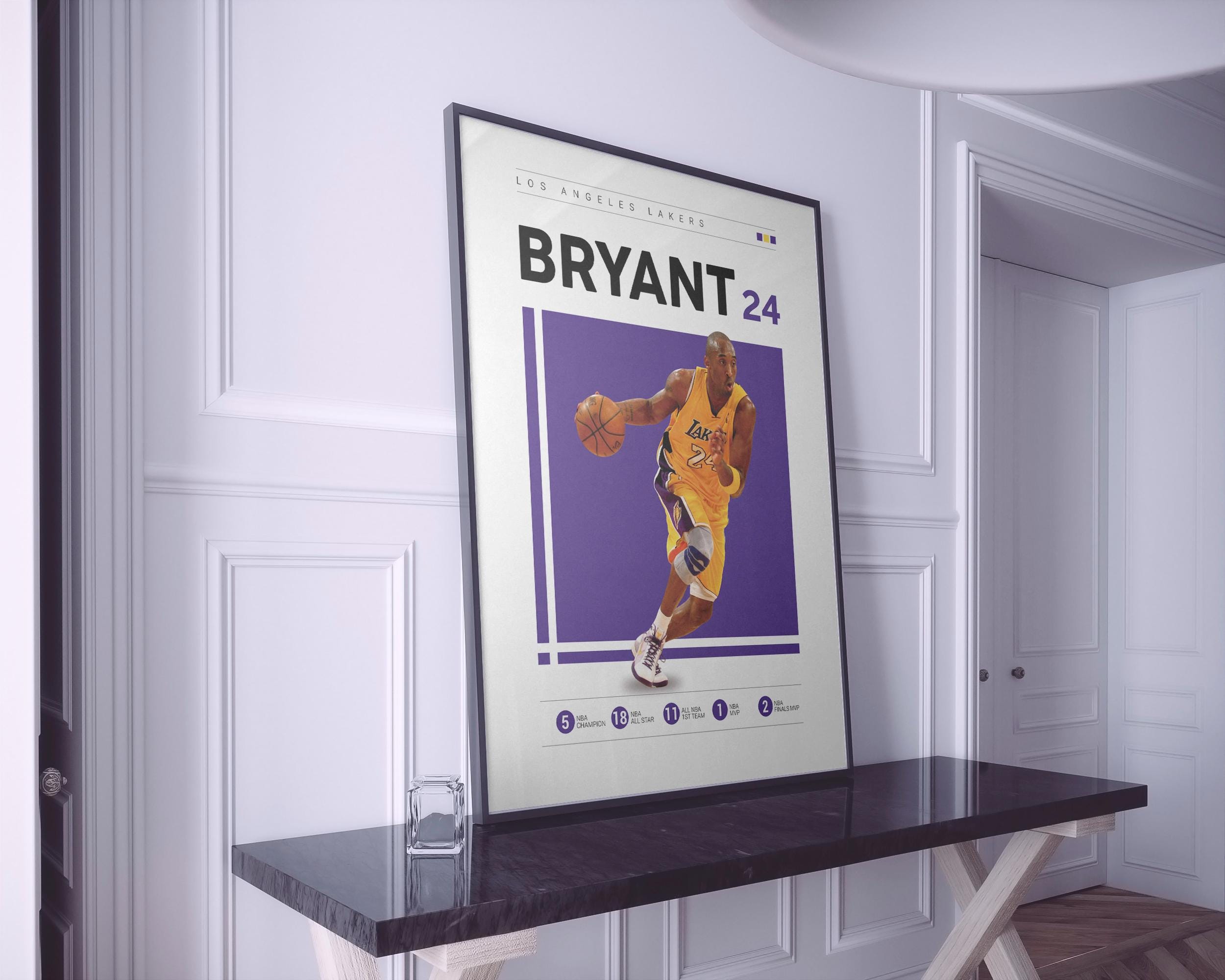 Kobe Bryant Poster, Lakers NBA Print, Basketball Gifts, Sports Poster ...
