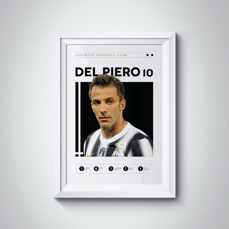 Alessandro Del Piero Poster, Juventus Football Print (digital Download ...