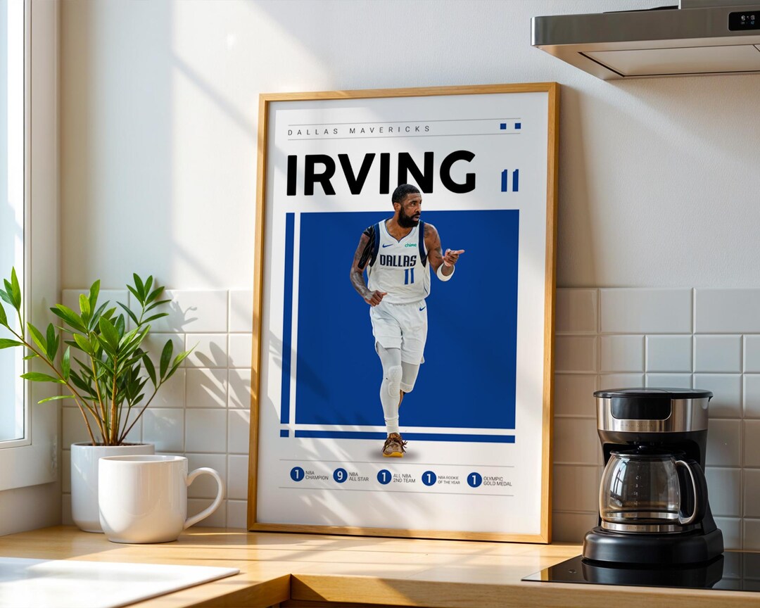 Kyrie Irving Dallas Mavericks Poster: NBA Wall Art (digital Download ...