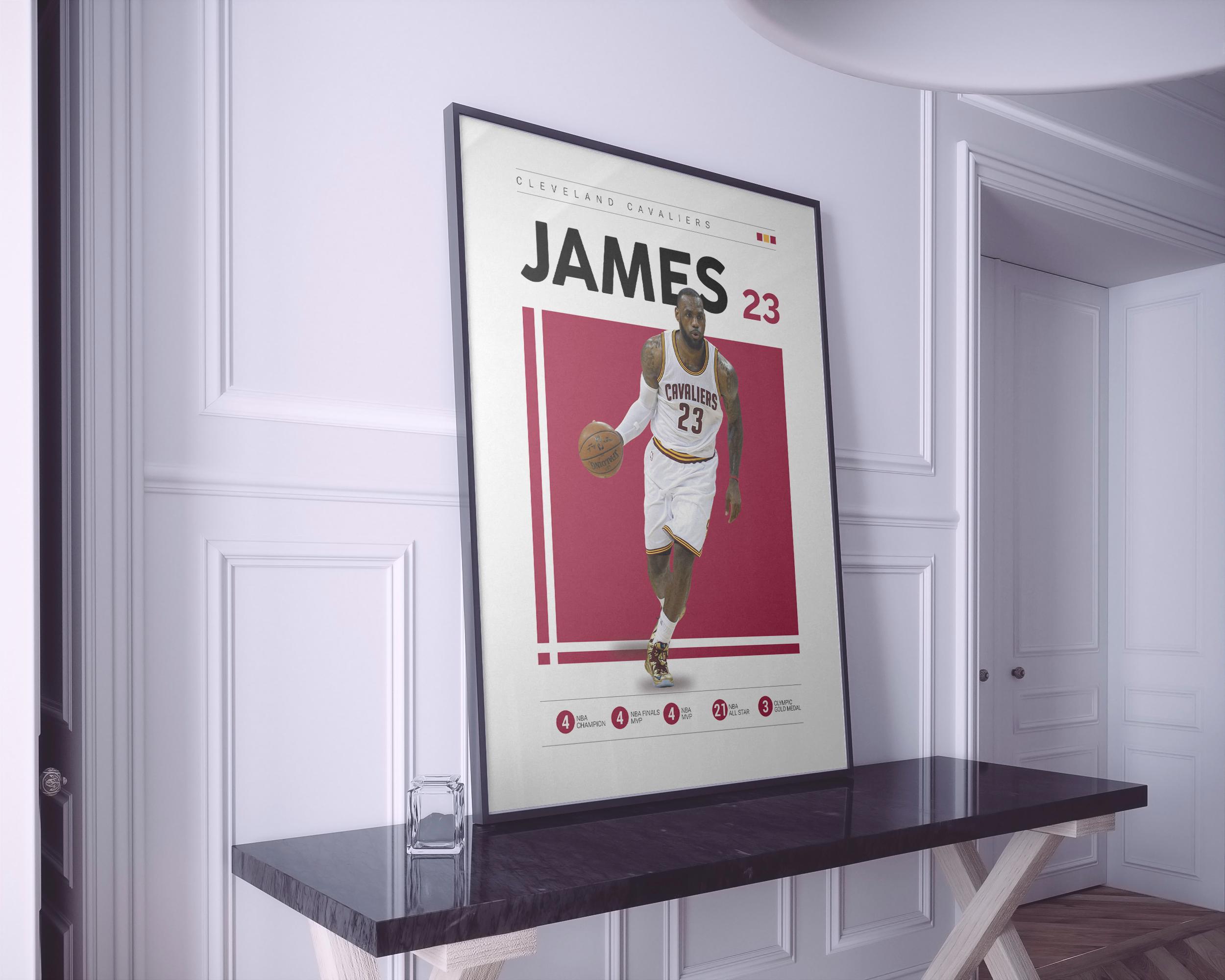 Lebron James Poster: Cleveland Cavaliers NBA Print (digital Download ...