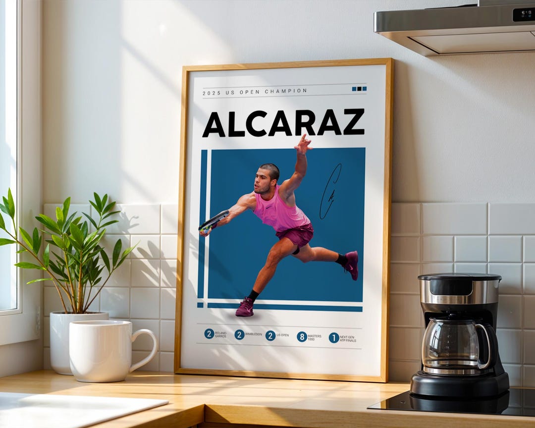 Carlos Alcaraz Tennis Poster: ATP Sports Print (digital Download) - Etsy