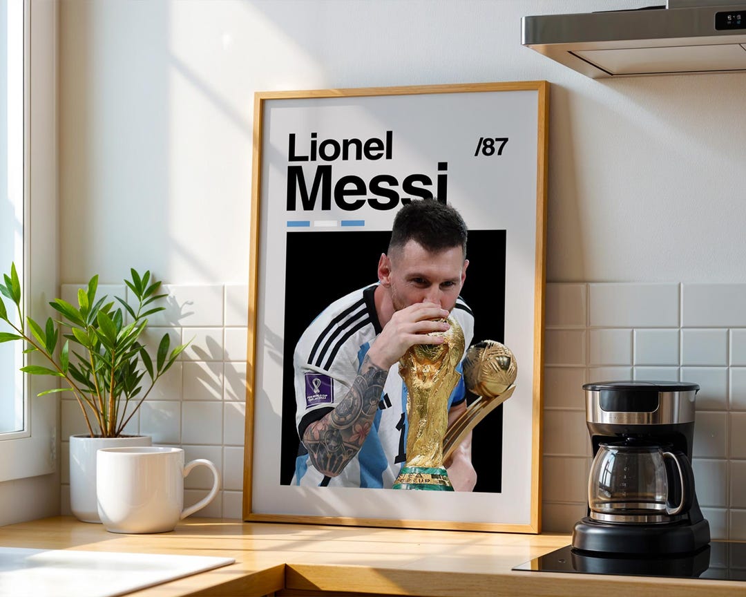 Lionel Messi World Cup Poster: Argentina Soccer Art (digital Download ...
