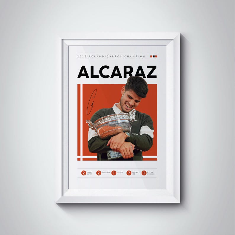 Carlos Alcaraz Tennis Poster: ATP Sports Print (digital Download) - Etsy