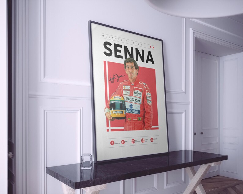 Ayrton Senna Mclaren F1 Poster: Formula 1 Wall Art (digital Download ...