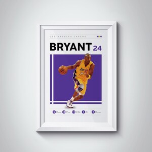 Kobe Bryant Lakers NBA Poster: Basketball Wall Art (digital Download ...