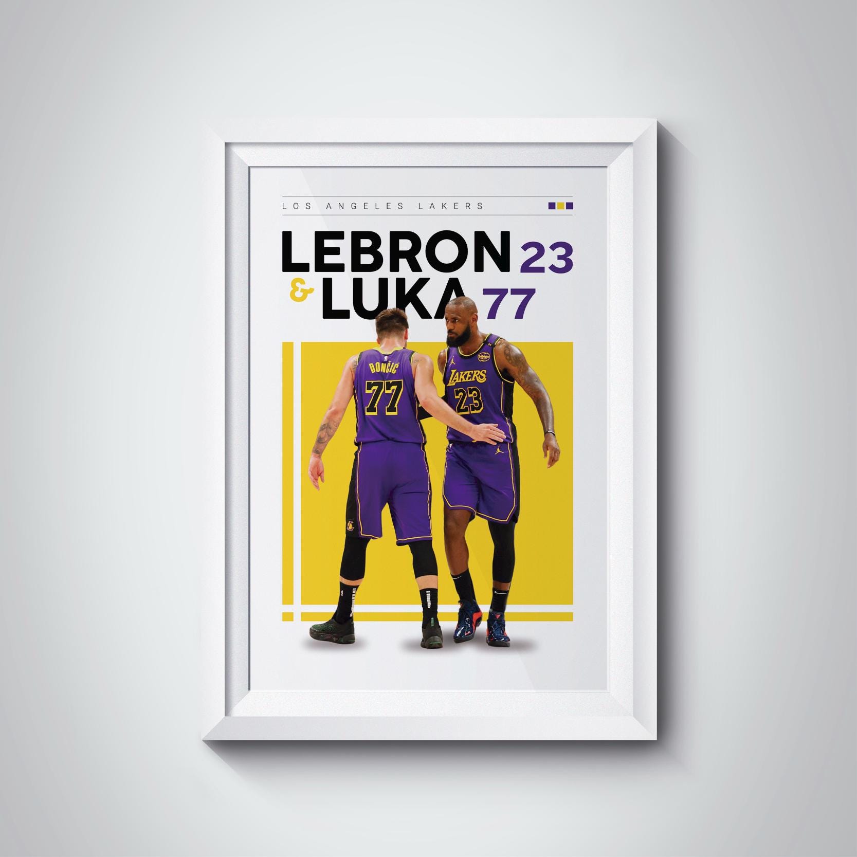 Lebron James Poster, Luka Doncic Poster, Los Angeles Lakers NBA Print ...