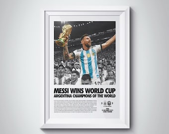 Lionel Messi Argentina World Cup Poster: Soccer Gift (digital Download ...