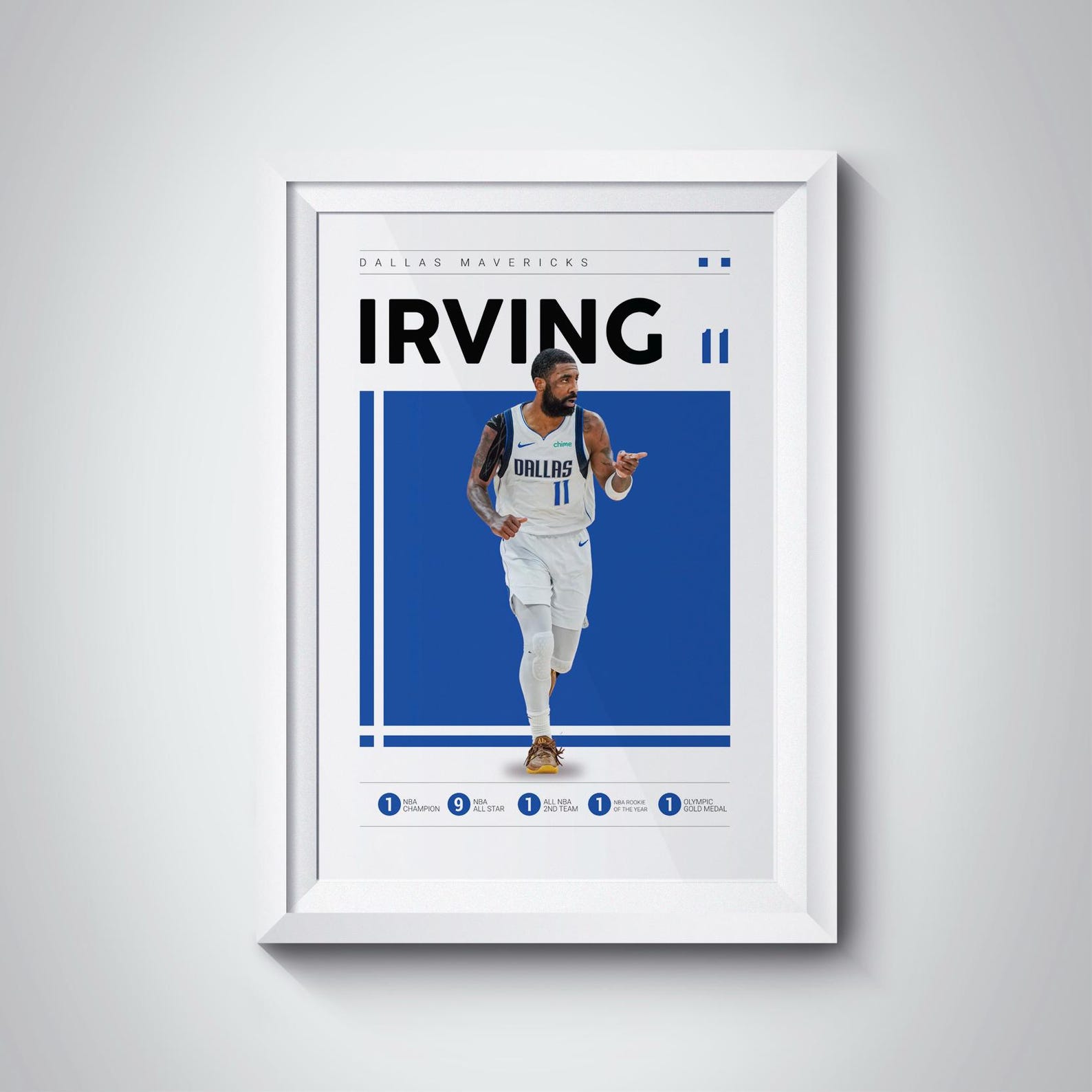 Kyrie Irving Dallas Mavericks Poster: NBA Wall Art (digital Download ...
