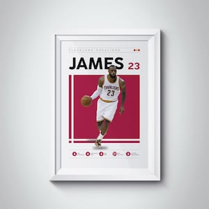 Lebron James Poster: Cleveland Cavaliers NBA Print (digital Download ...