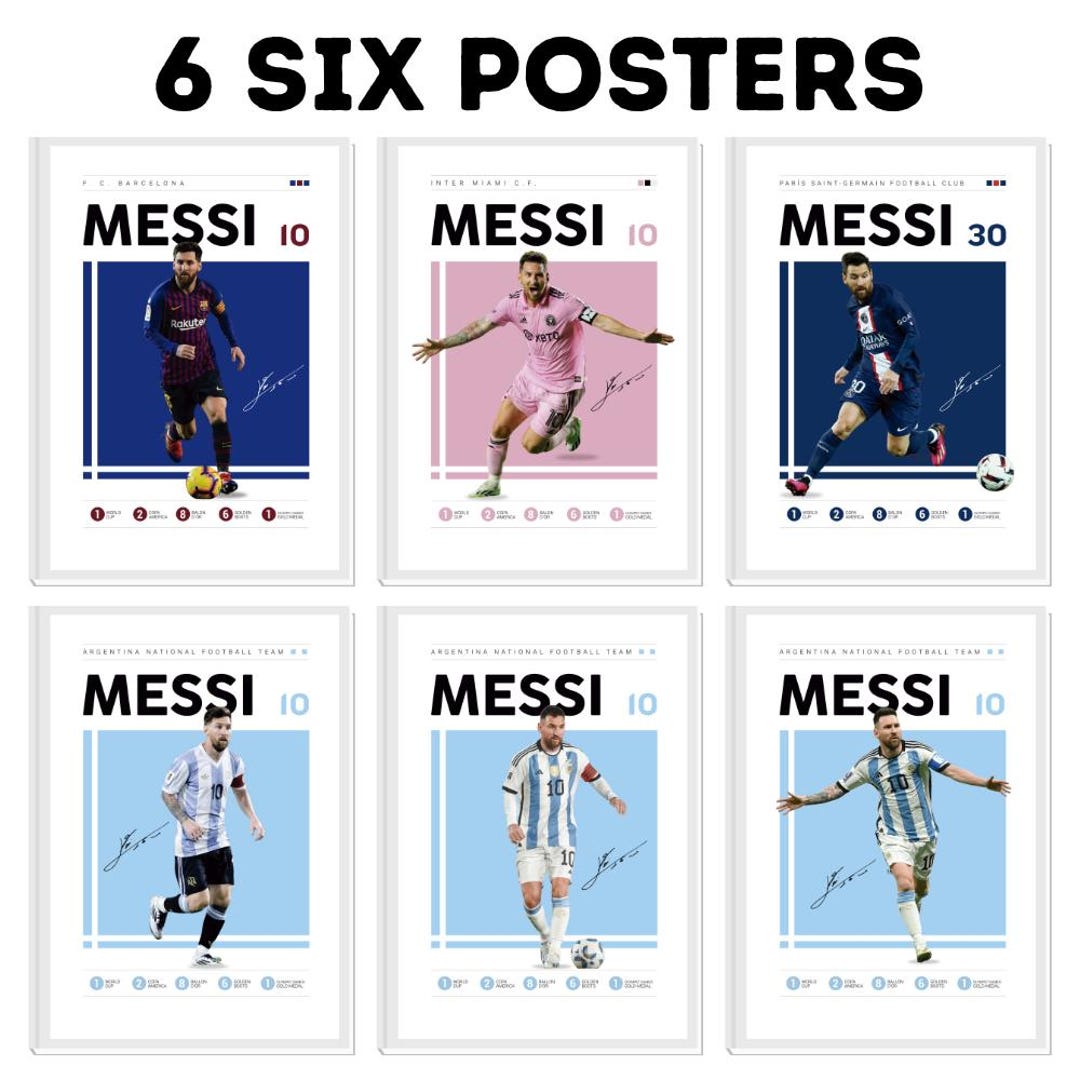 Lionel Messi Poster Bundler, Soccer Print, Soccer Gifts, Football ...