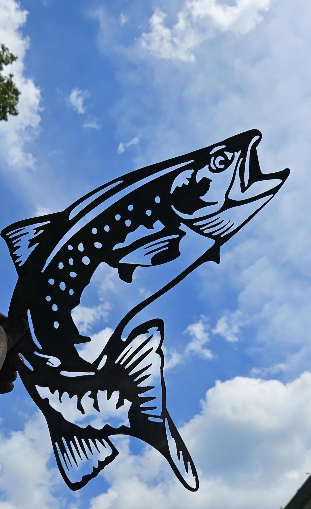 Metal Trout Fishing Indoor/outdoor Decor - Etsy