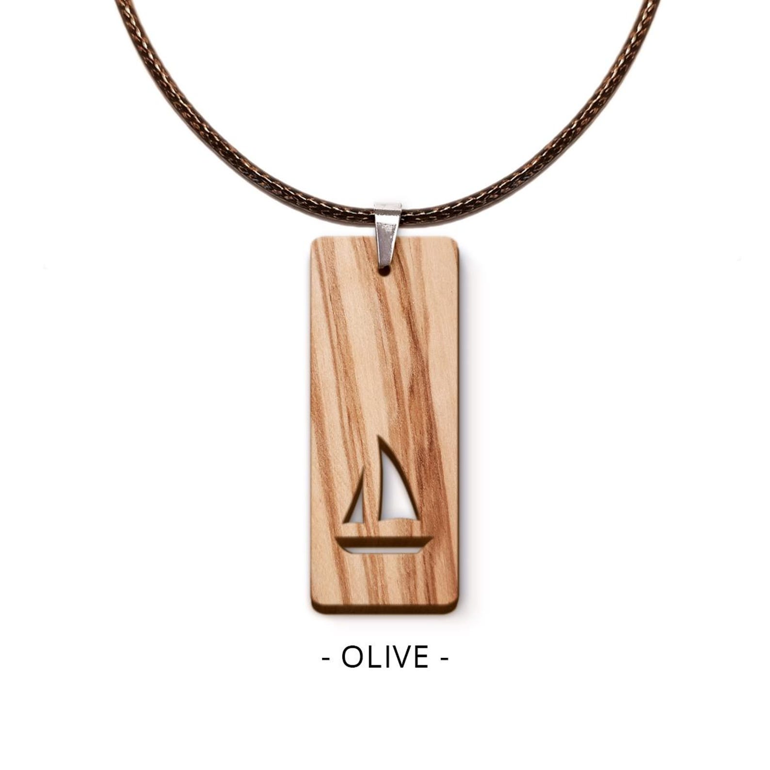 Irish Whiskey Barrel Boat Pendant: Sustainable Wooden Sailing Necklace ...