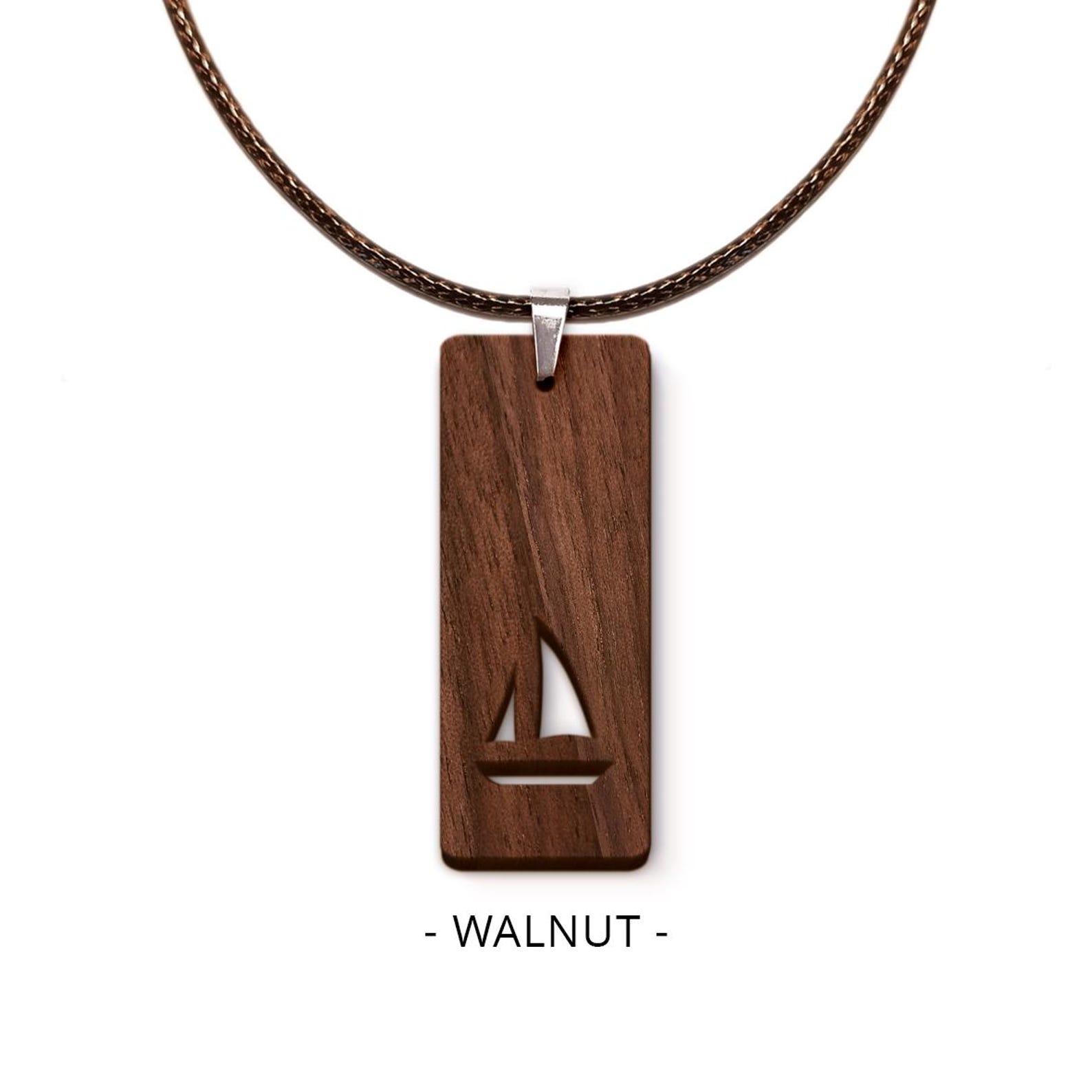 Irish Whiskey Barrel Boat Pendant: Sustainable Wooden Sailing Necklace ...