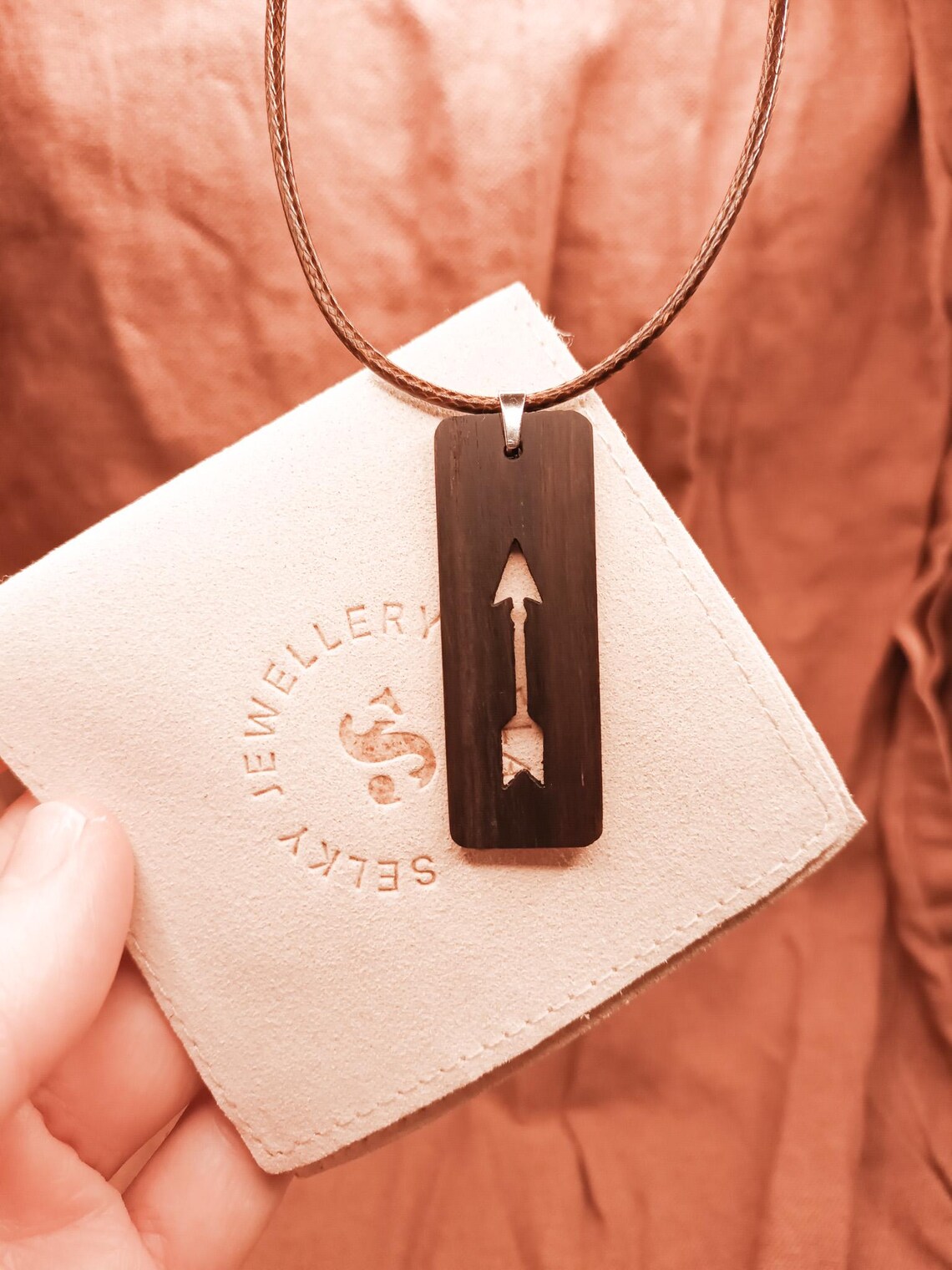 Bog Oak Arrow Pendant: Sustainable Irish Wood Necklace - Etsy