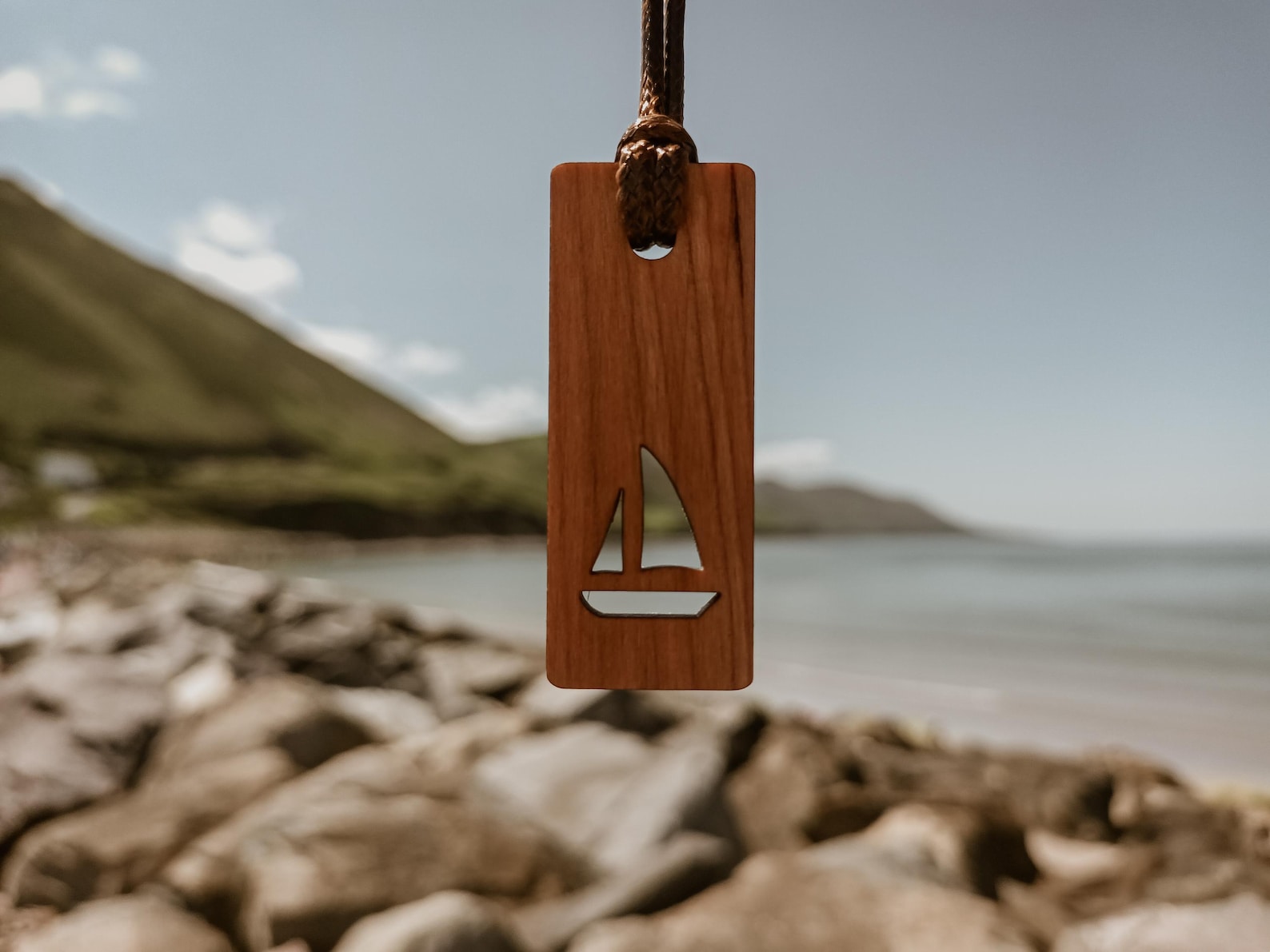 Irish Whiskey Barrel Boat Pendant: Sustainable Wooden Sailing Necklace ...