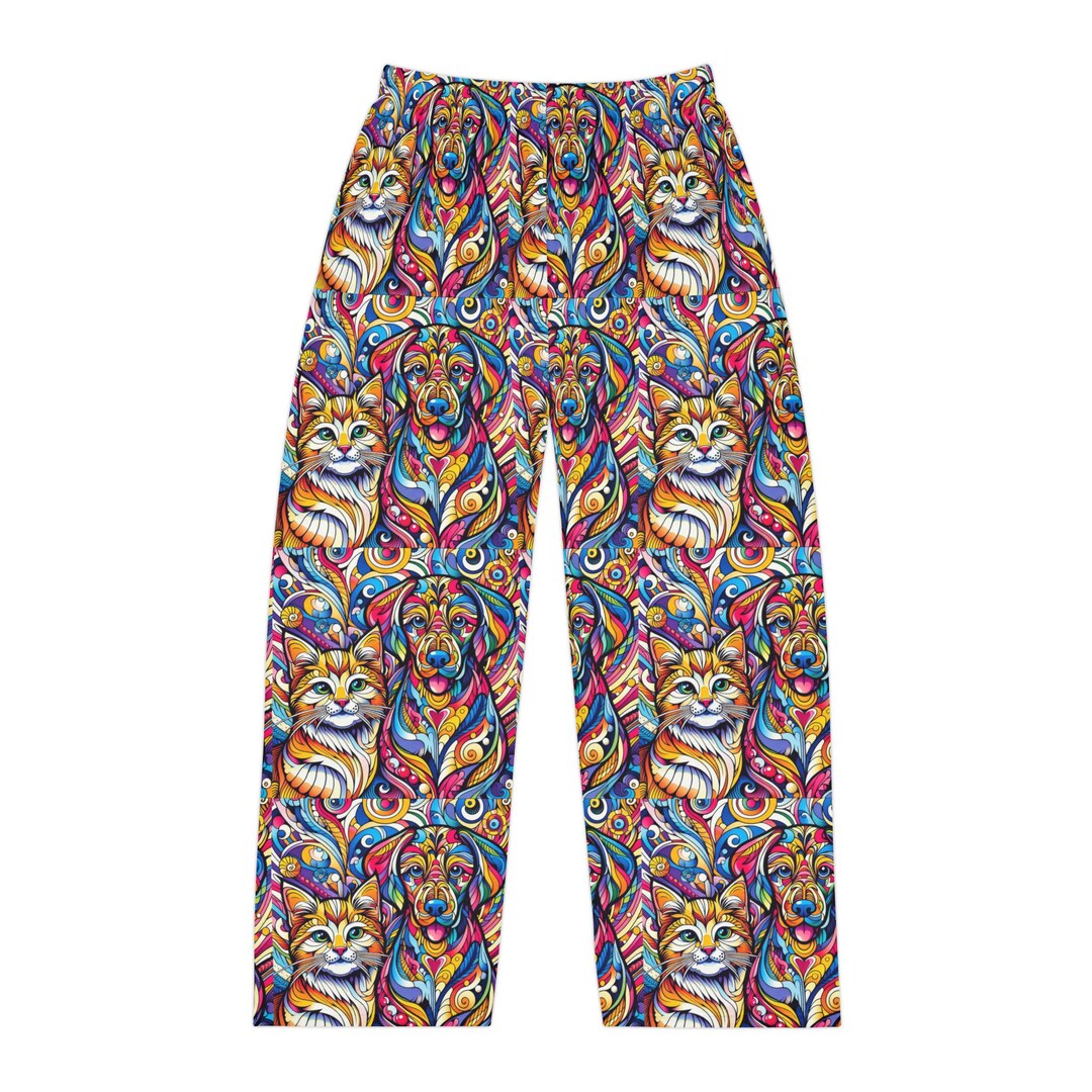 Picasso Style Dog and Cat Pajama Pants, Artistic Lounge Wear - Etsy