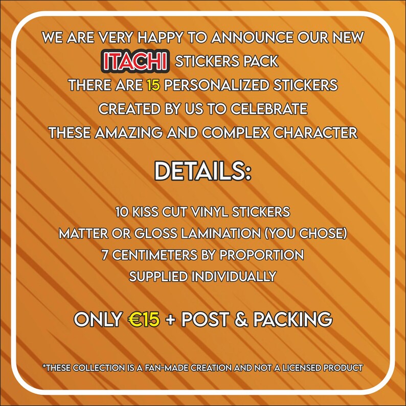 Itachi Uchiha Stickers Pack - Etsy