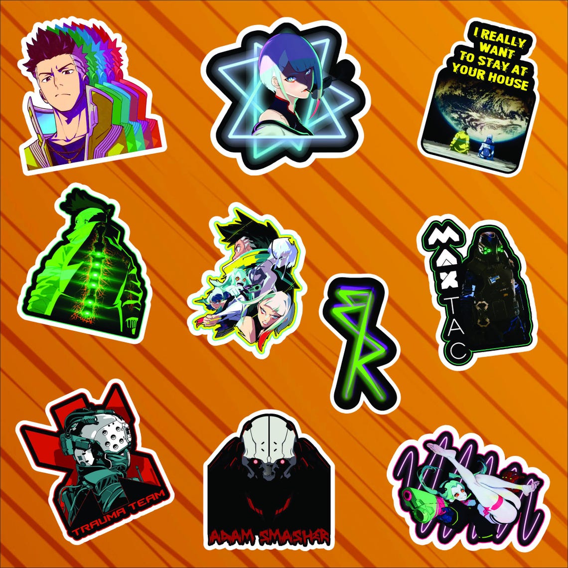 Cyberpunk: Edgerunners - Pack of 10 Stickers - Etsy