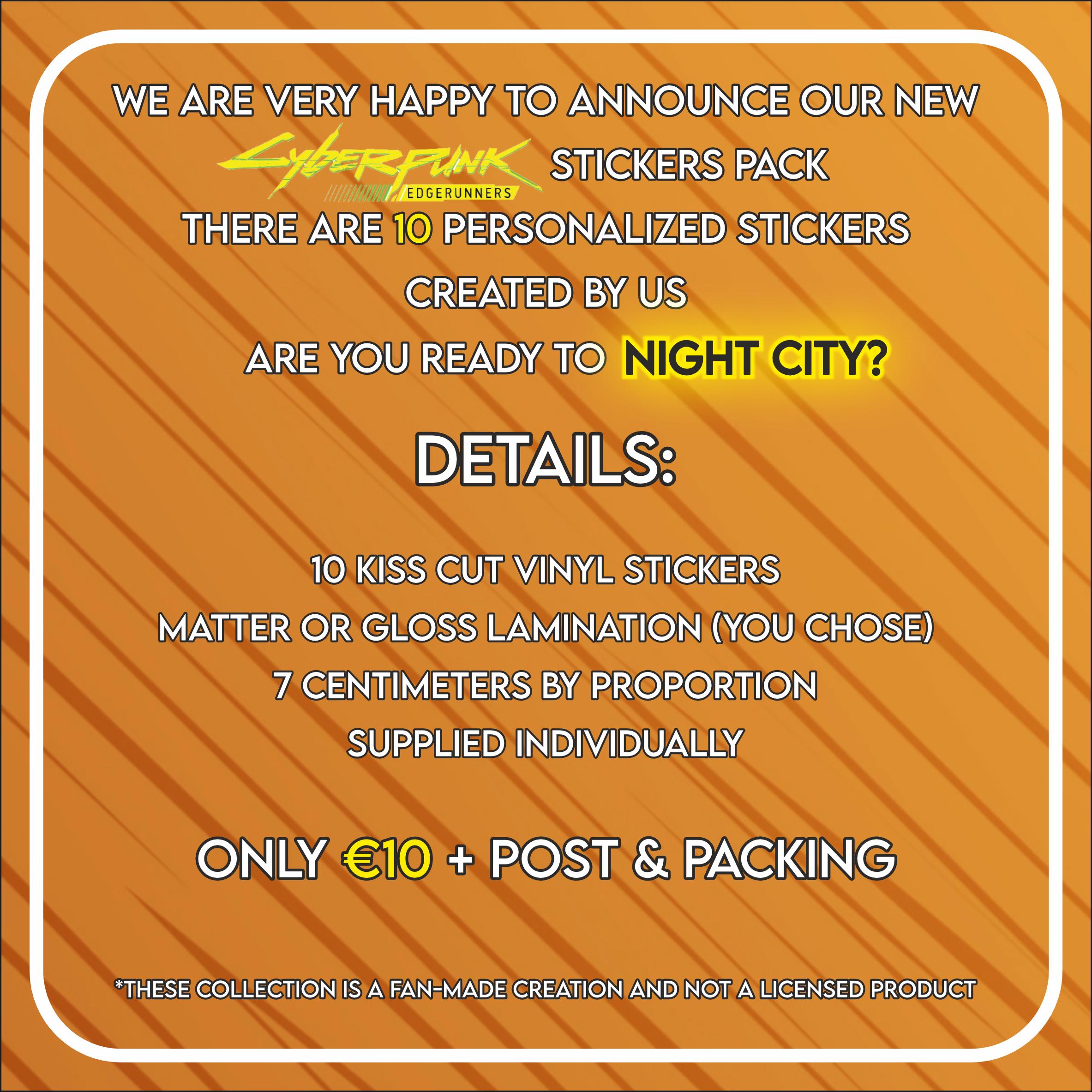 Cyberpunk: Edgerunners - Pack of 10 Stickers - Etsy