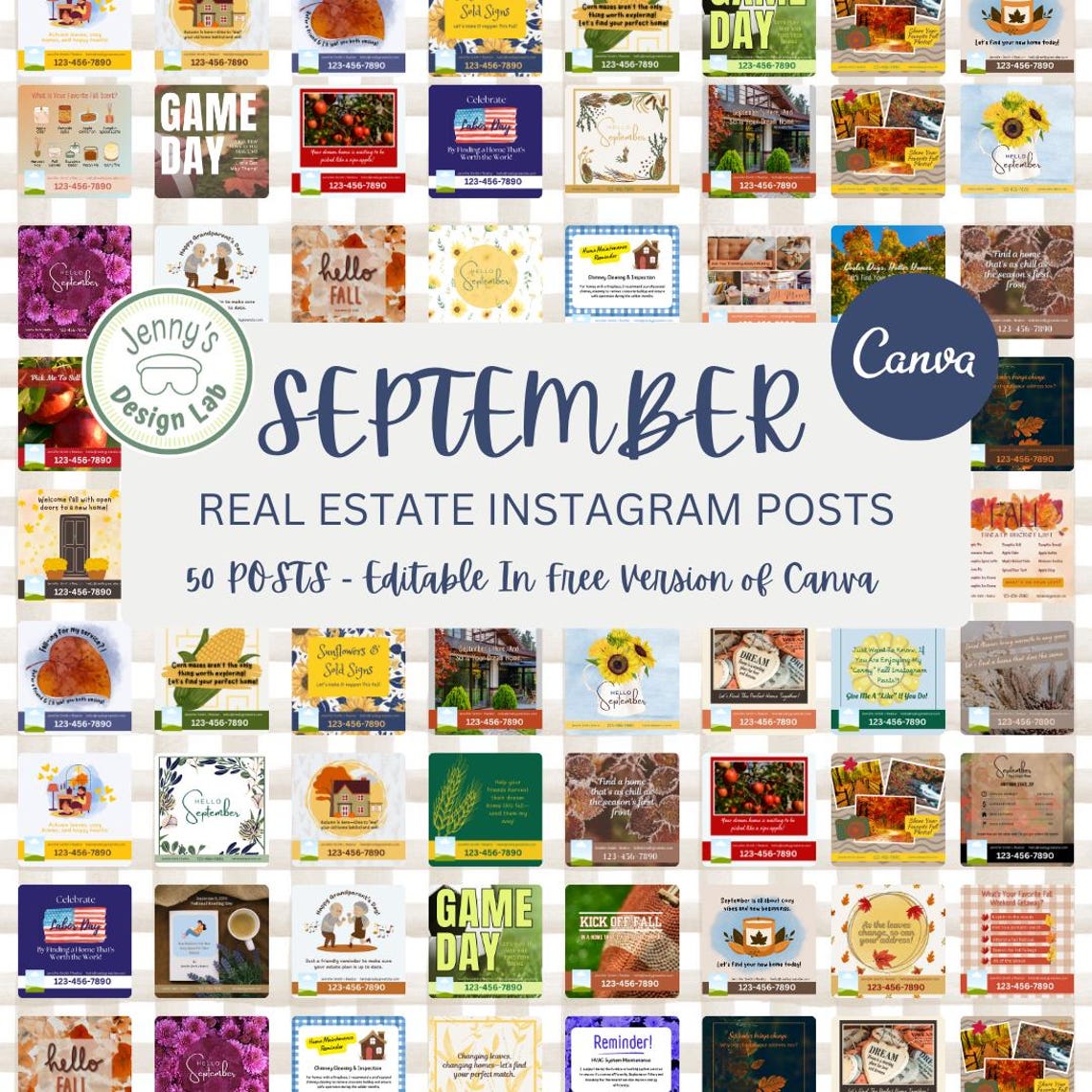 September Real Estate Realtor Social Media Posts for Instagram ...