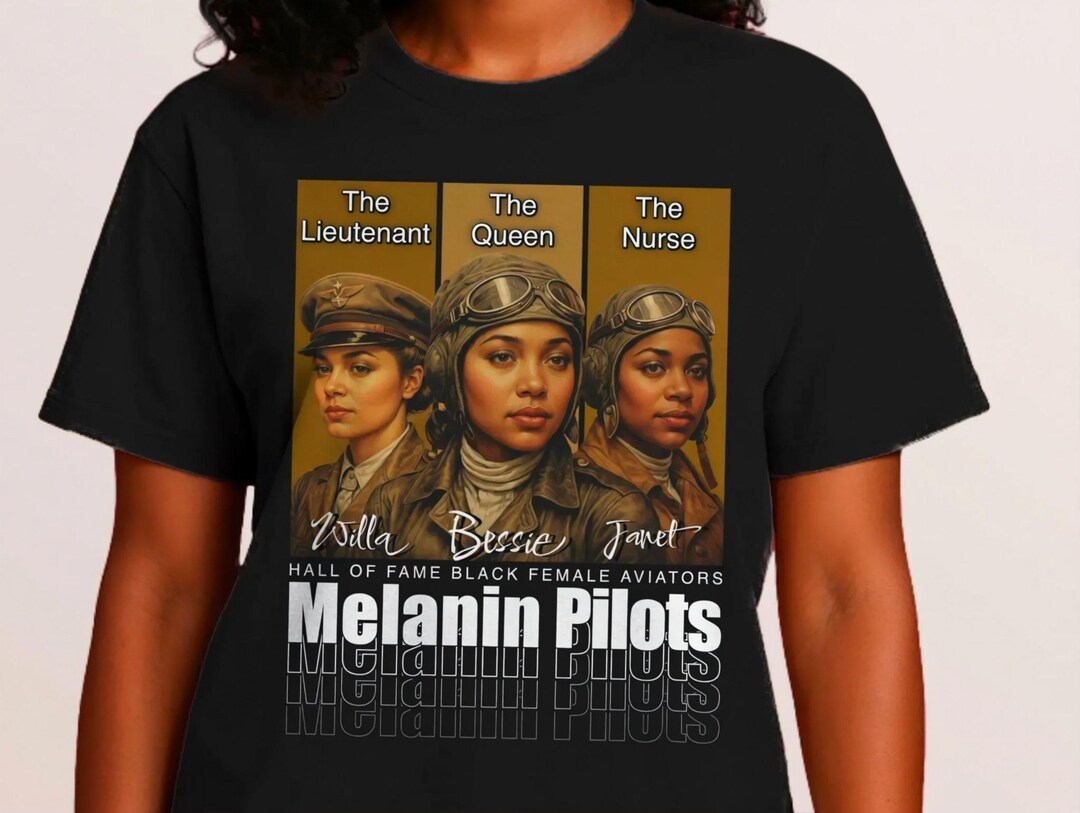 Black Women in Aviation Shirt, Bessie Coleman Willa Brown Janet Bragg ...