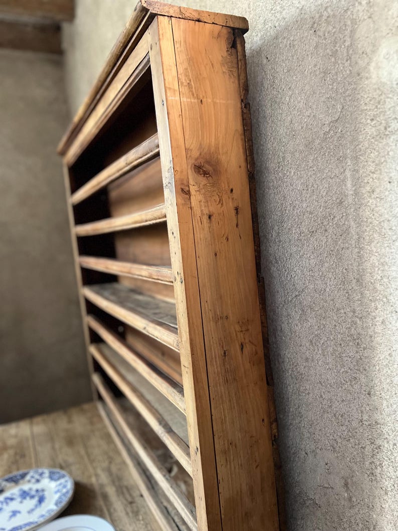 French Vintage Oak Plate Rack - Etsy