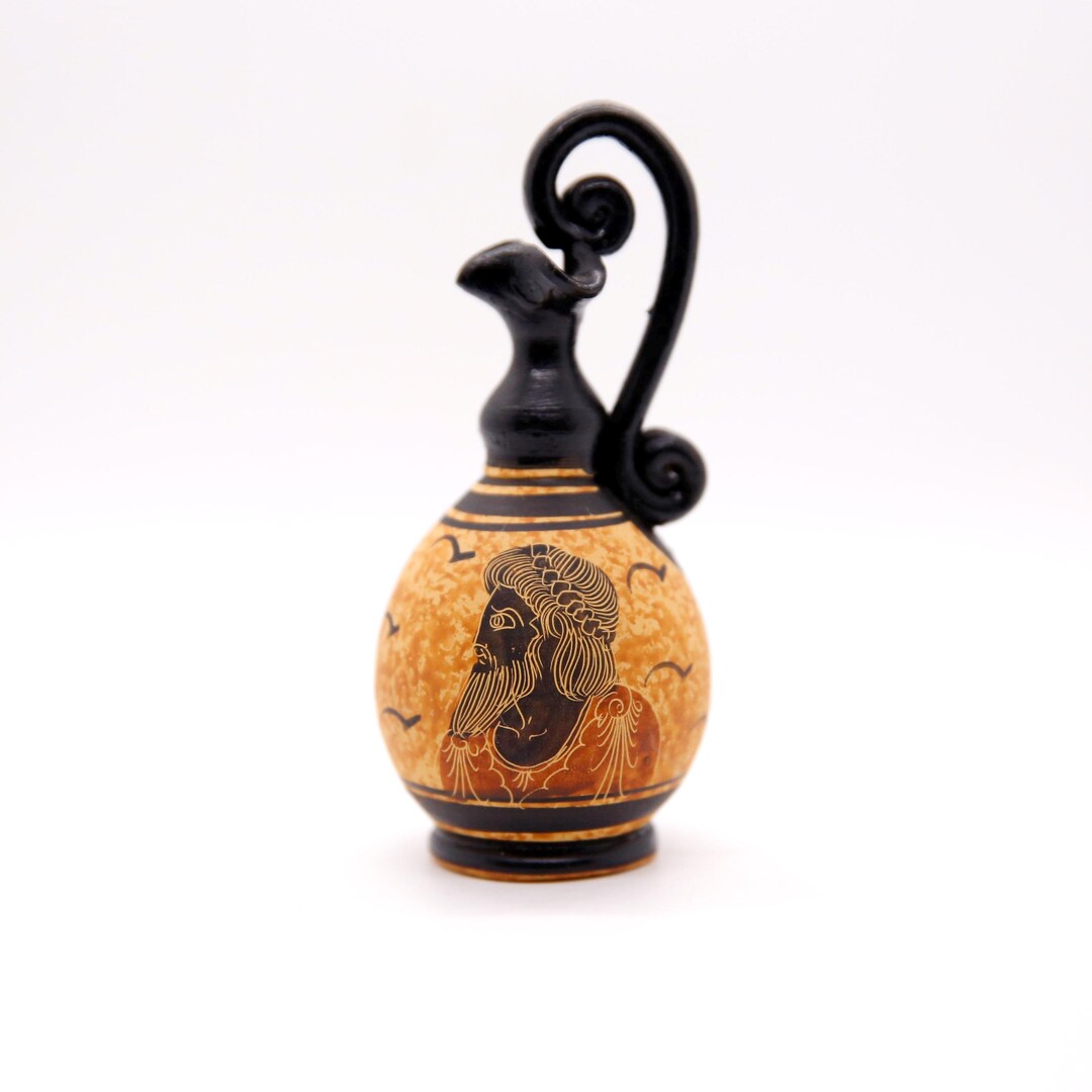 Greek Black-figure Ceramic Vase Pot Pottery Painting 4.5" - Etsy