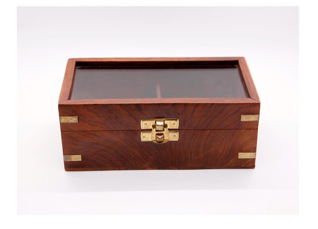 Vintage Handcrafted Rosewood Display Box Made in India 6.5x3.5x2.5" - Etsy