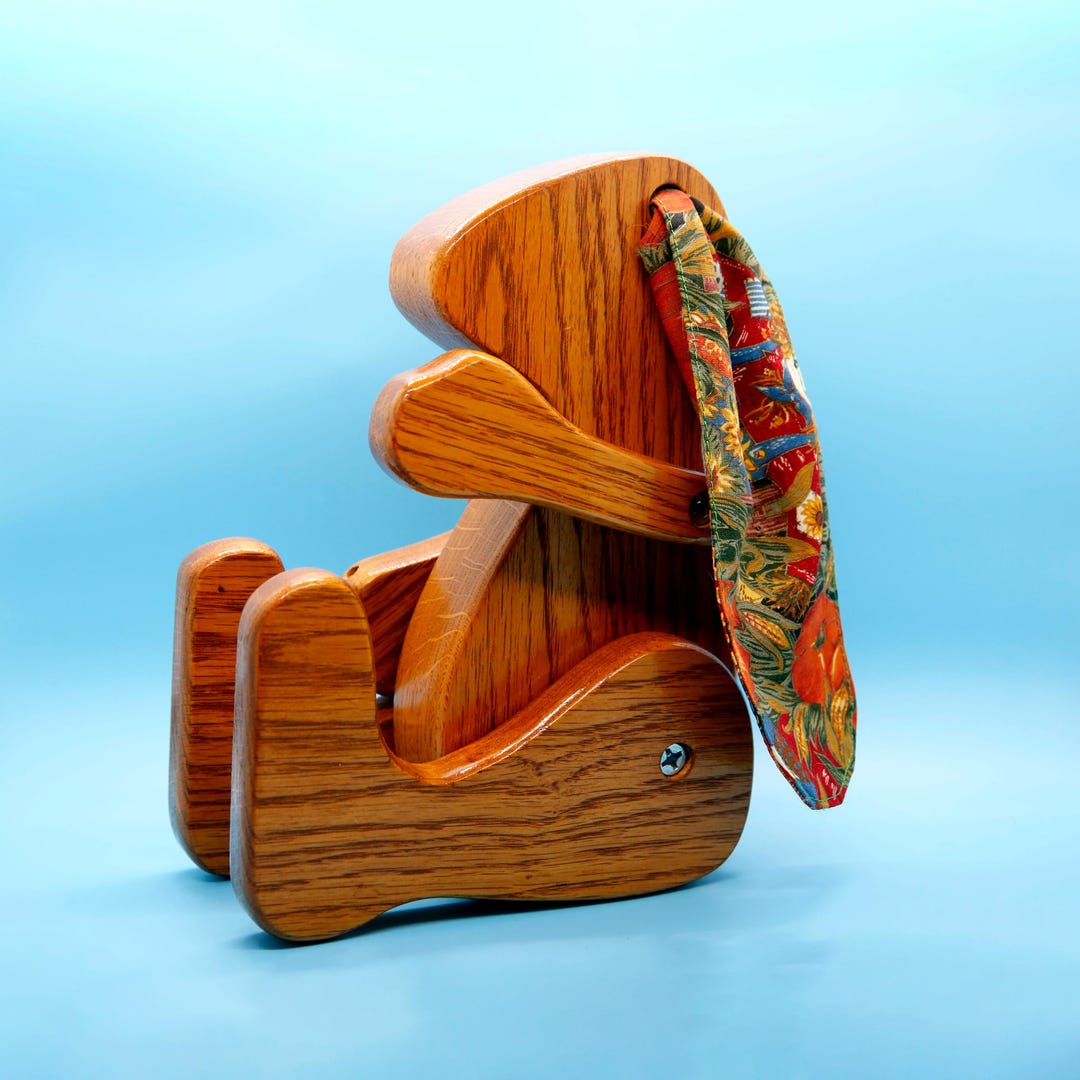 Vintage Wooden Carved Movable Dog Woodwork Cute Antique Wooden ...