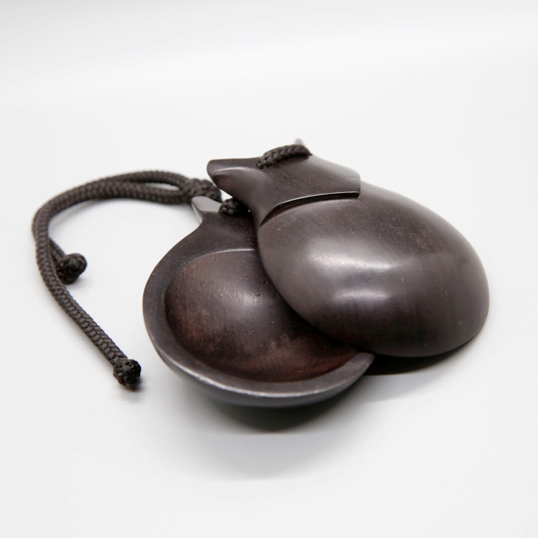 Vintage Handmade Wooden Castanets, Flamenco Castanetti, Percussion ...