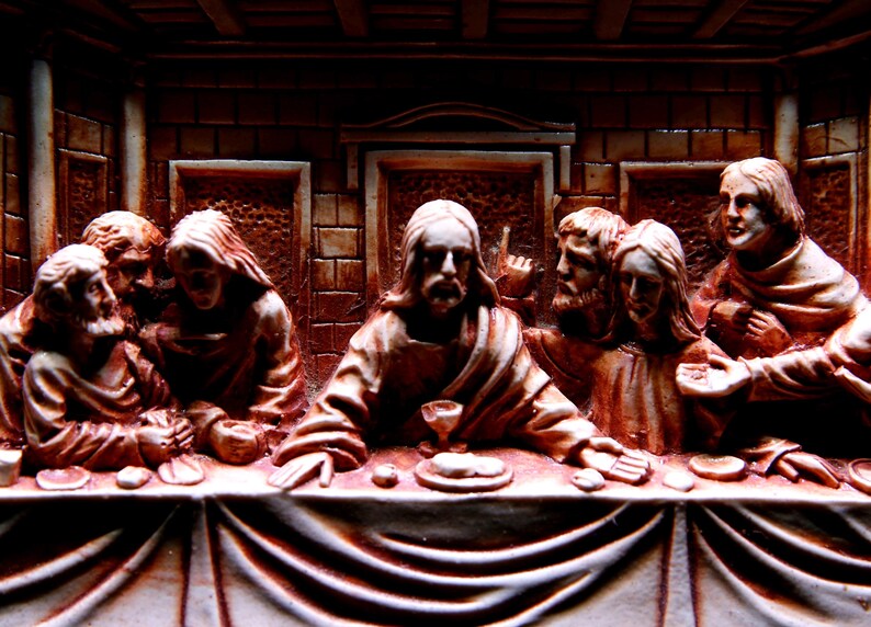 Antique Vintage Resin Carved Last Supper Wall Art Home Decor - Etsy