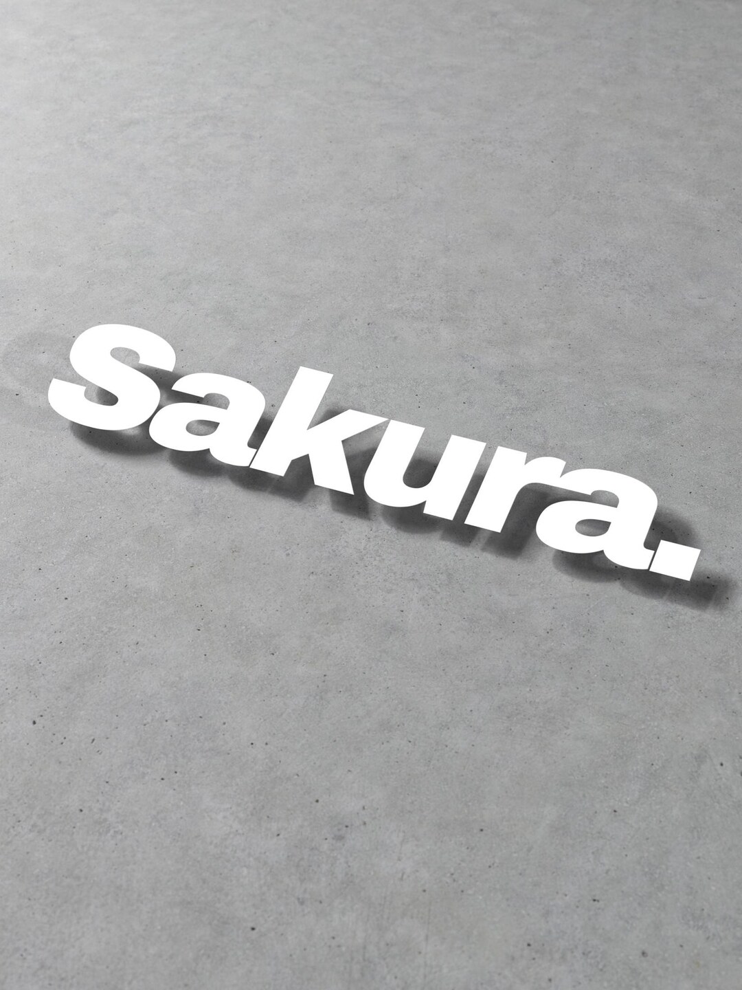 Simple Bold Sakura Decal. XL Rear Window, Lower Banner, Small Sticker ...
