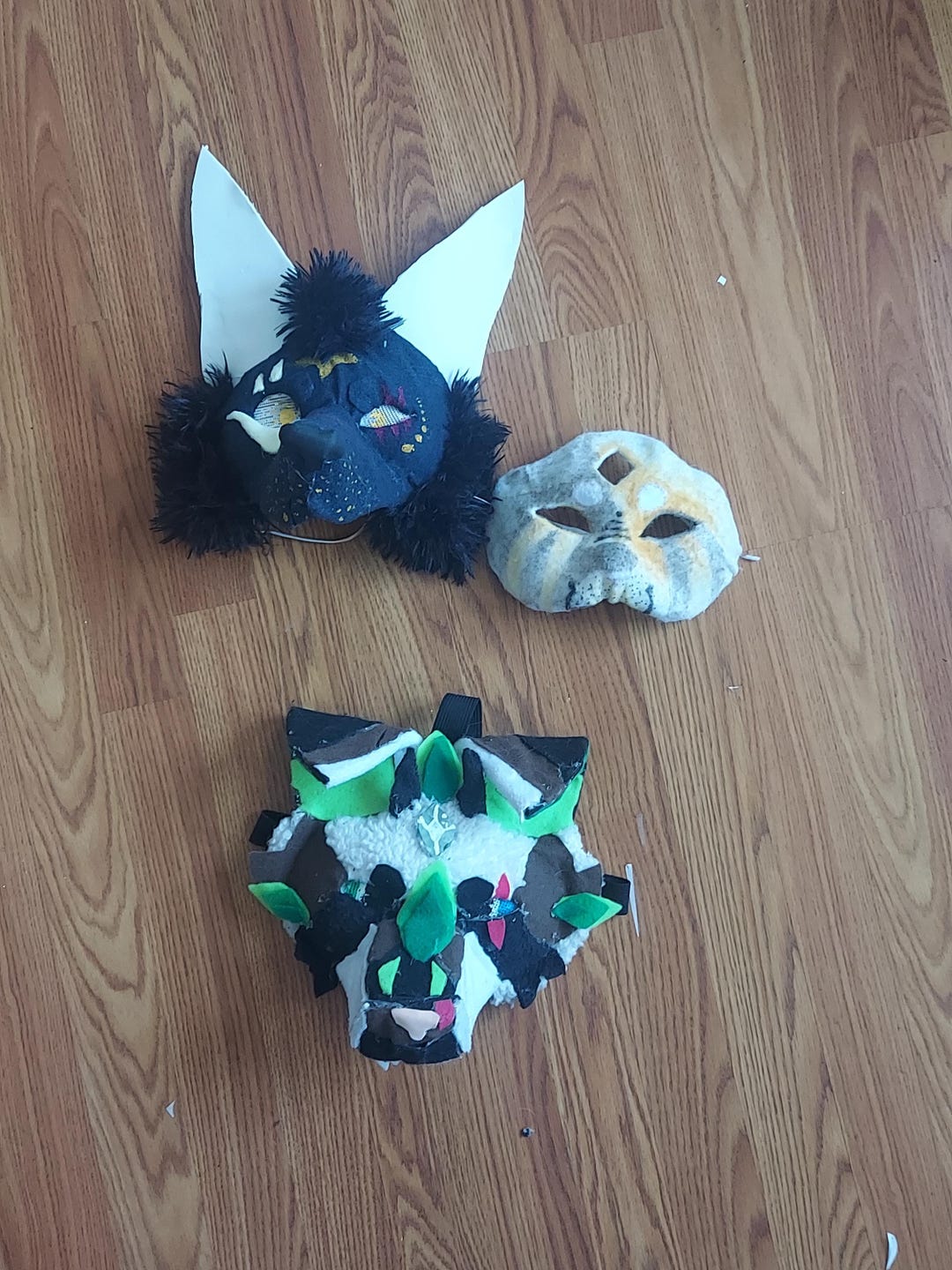 2 Wolf Masks, Unfinished Cat Mask , Read Description Please - Etsy