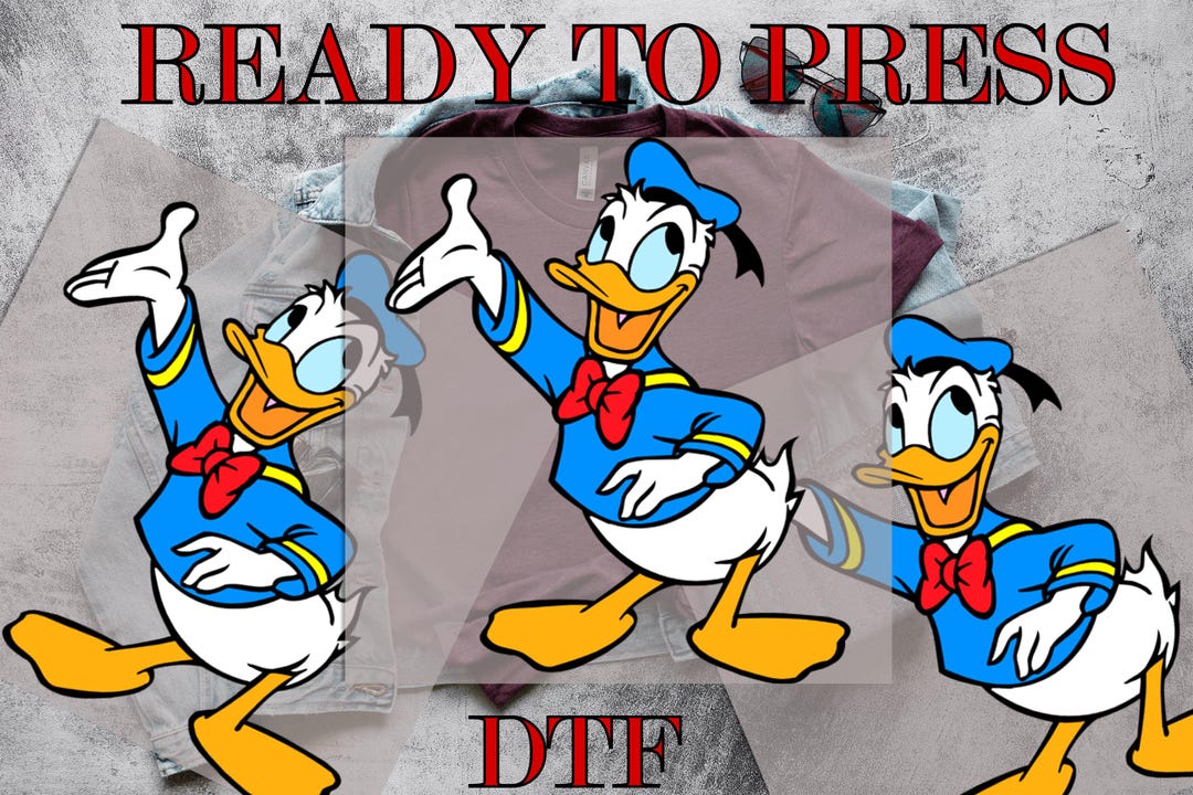Disney Donald Duck DTF Transfer, Donald Duck DTF, Disney Donald, Disney ...
