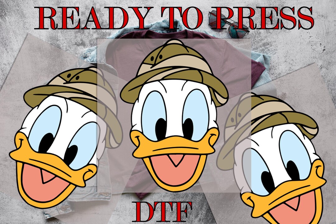 Donald Duck Disney DTF Transfer, Animal Kingdom Donald Duck DTF, Donald ...