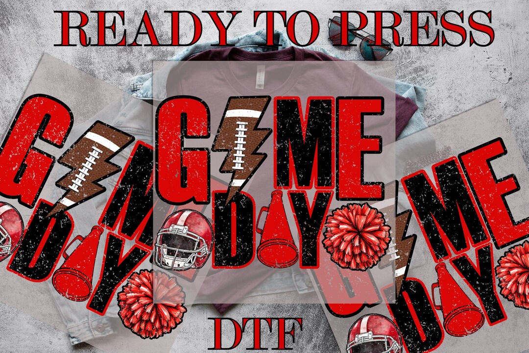 Game Day DTF Transfer, Football Game Day DTF, American Football Game ...