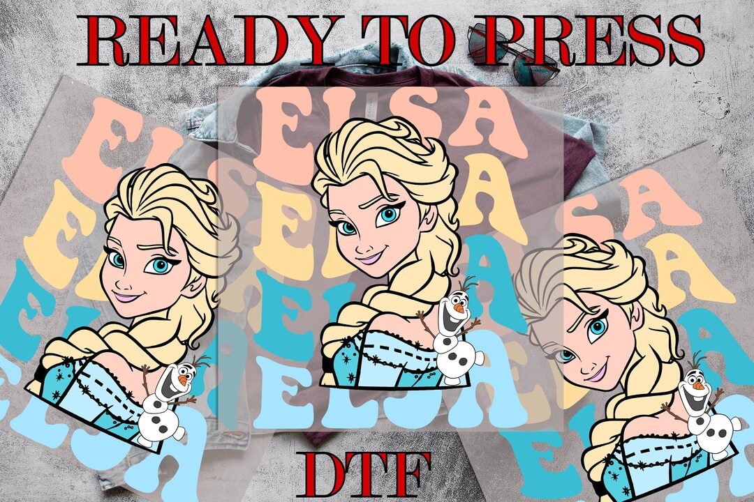 Disney Princess Elsa DTF Transfer, Disney Princess DTF Transfer ...