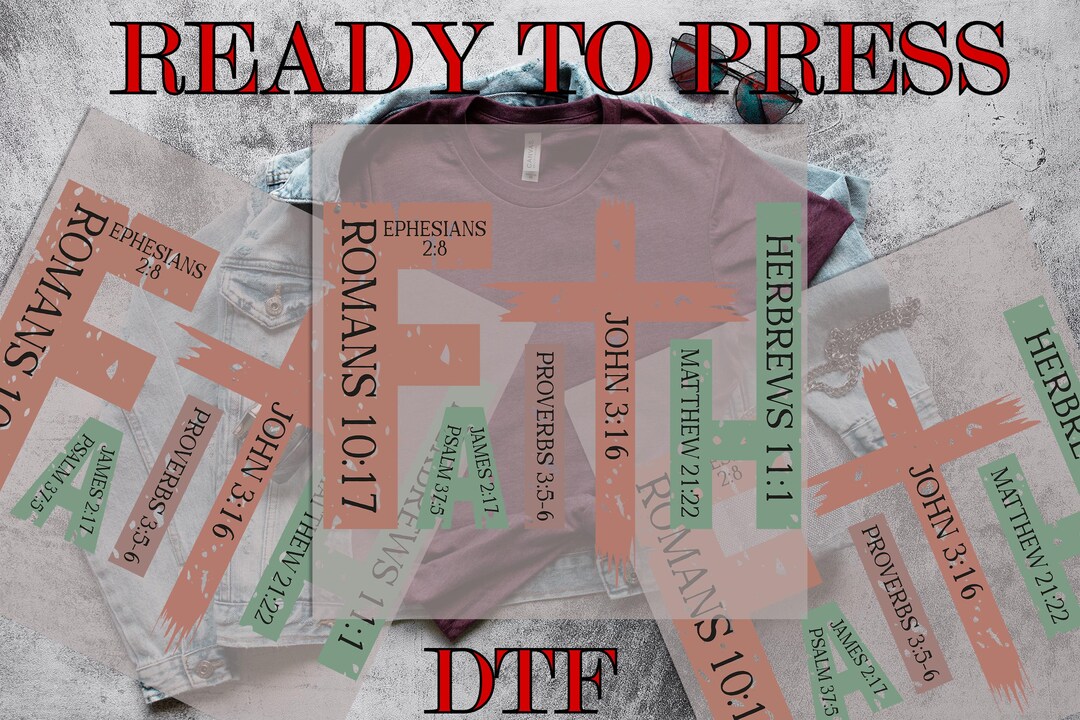 Retro Faith DTF, Christian Cross DTF, Faith, Christian, Religion ...