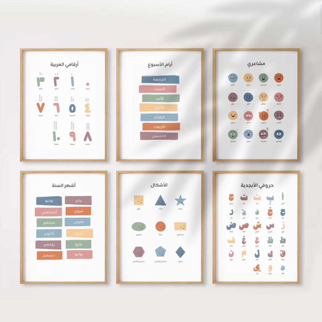 Arabic Educational Posters - Etsy