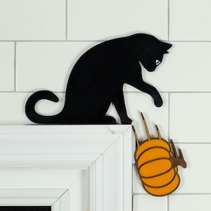 Cat Halloween Door Topper - Etsy