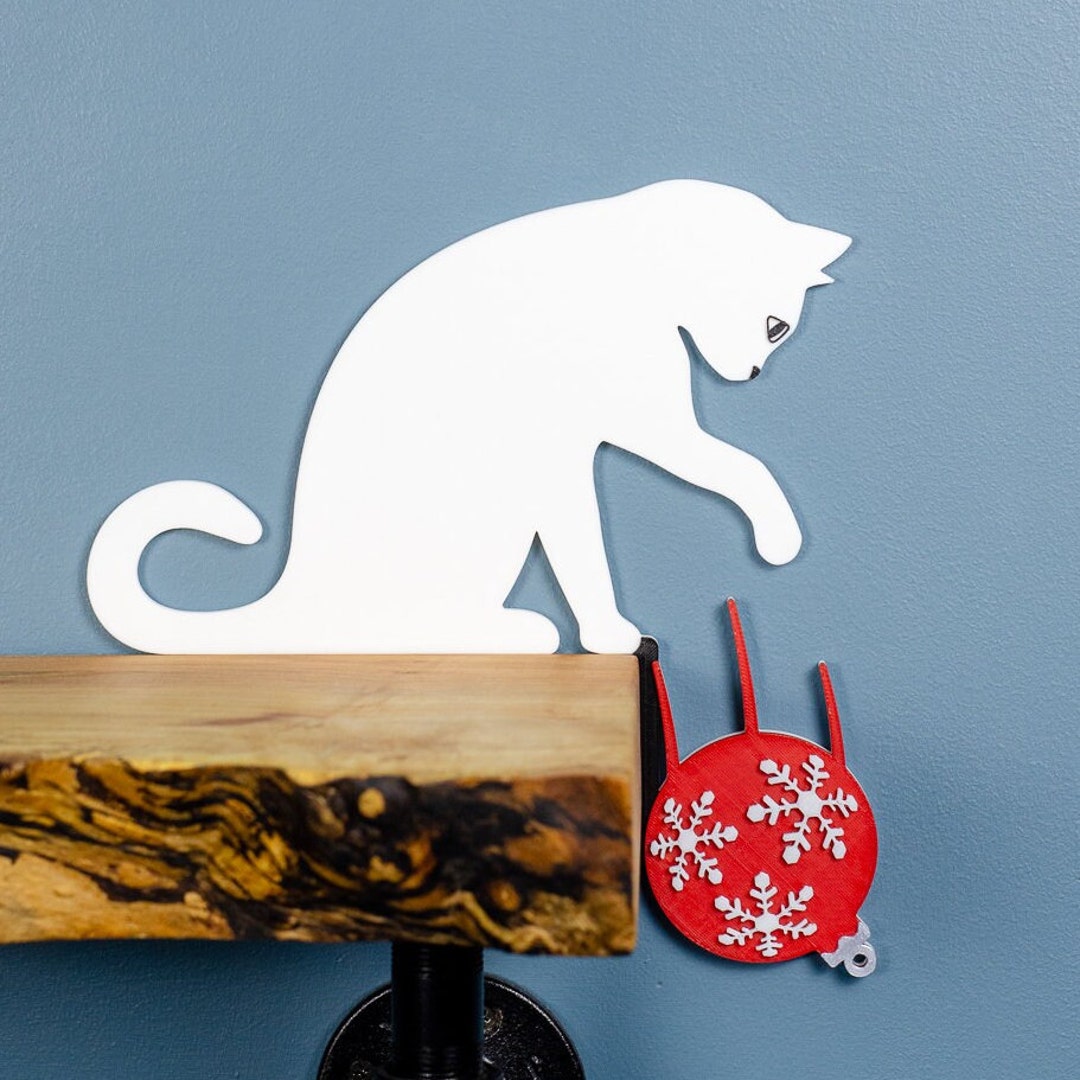 Cute Christmas Cat Door Topper | Funny Cat Knocking Christmas ...