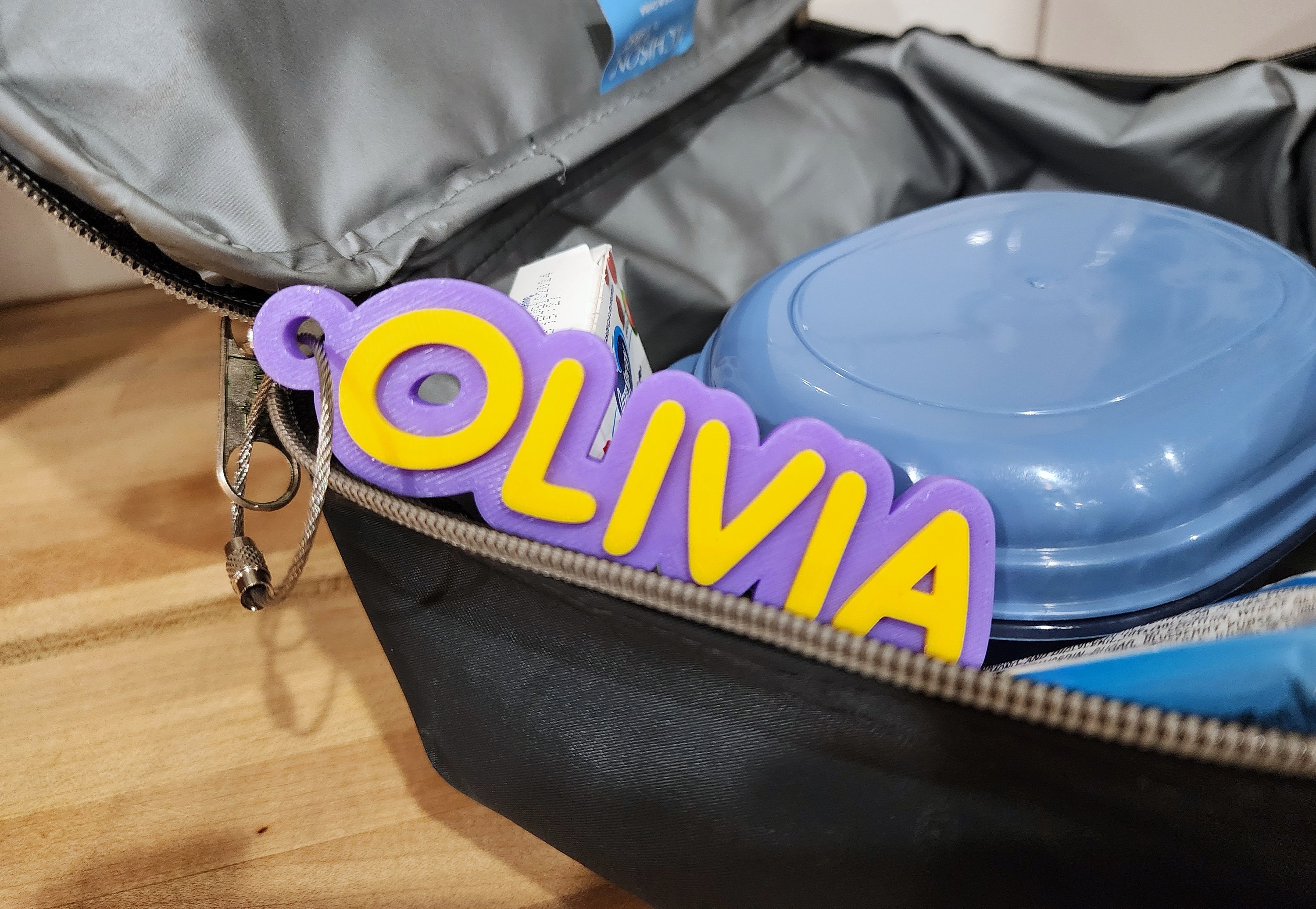 Personalized Backpack Name Keychain, Custom Bag Tag, Kids Name Tag ...