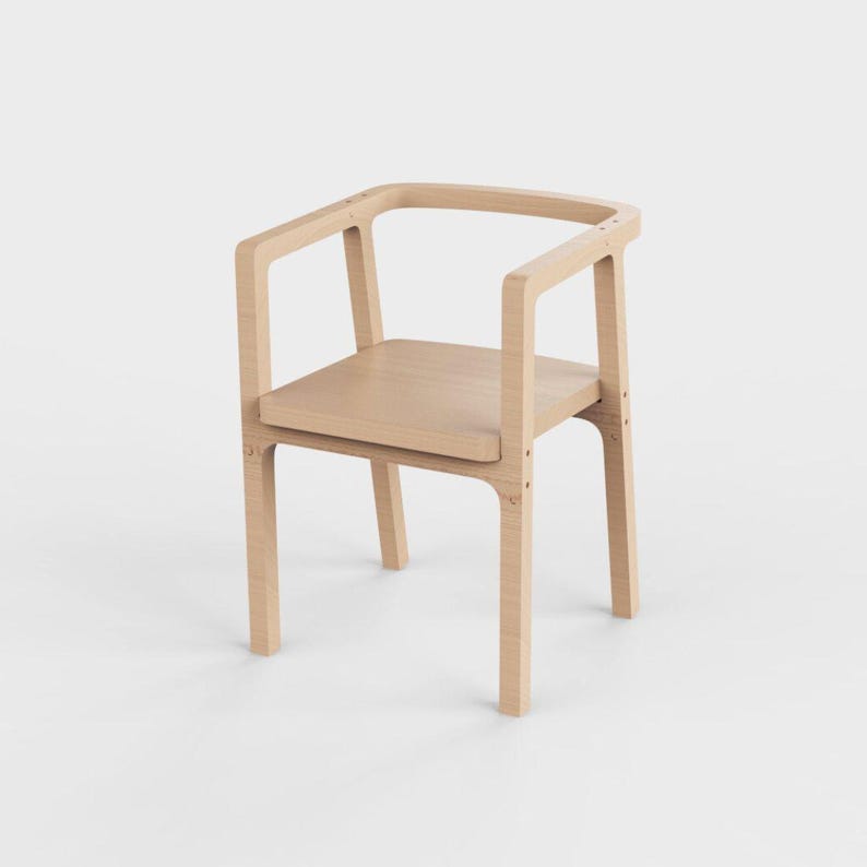 Plywood Chair CNC Plans DXF File for Router Cutting DIY Modern Chair ...