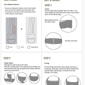 Crescent Bag PDF Sewing Pattern - Etsy
