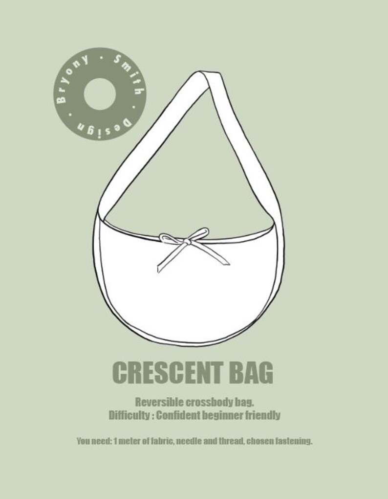 Crescent Bag PDF Sewing Pattern - Etsy